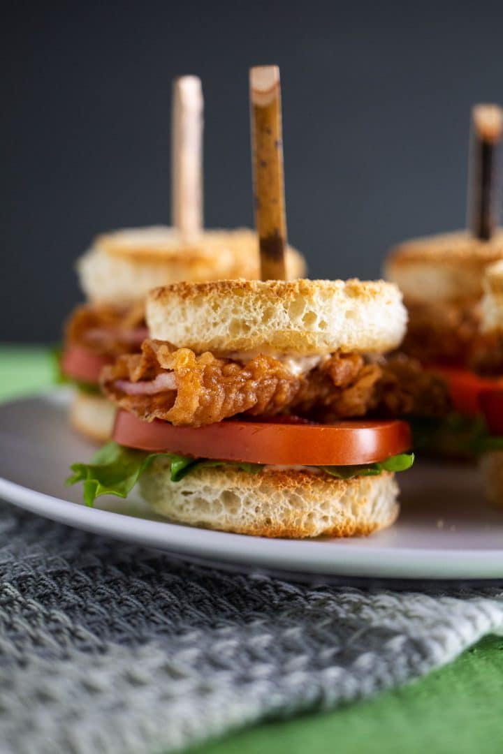 Chicken Fried Bacon BLT Sandwich
