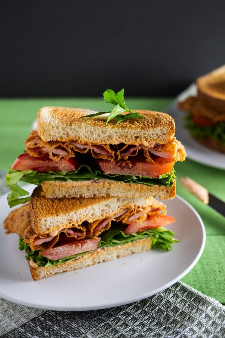 Chicken Fried Bacon BLT Sandwich