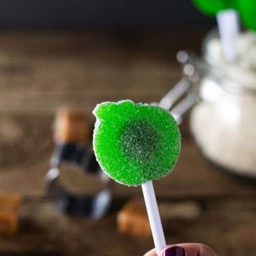 Green Apple Caramel Gummy Pops