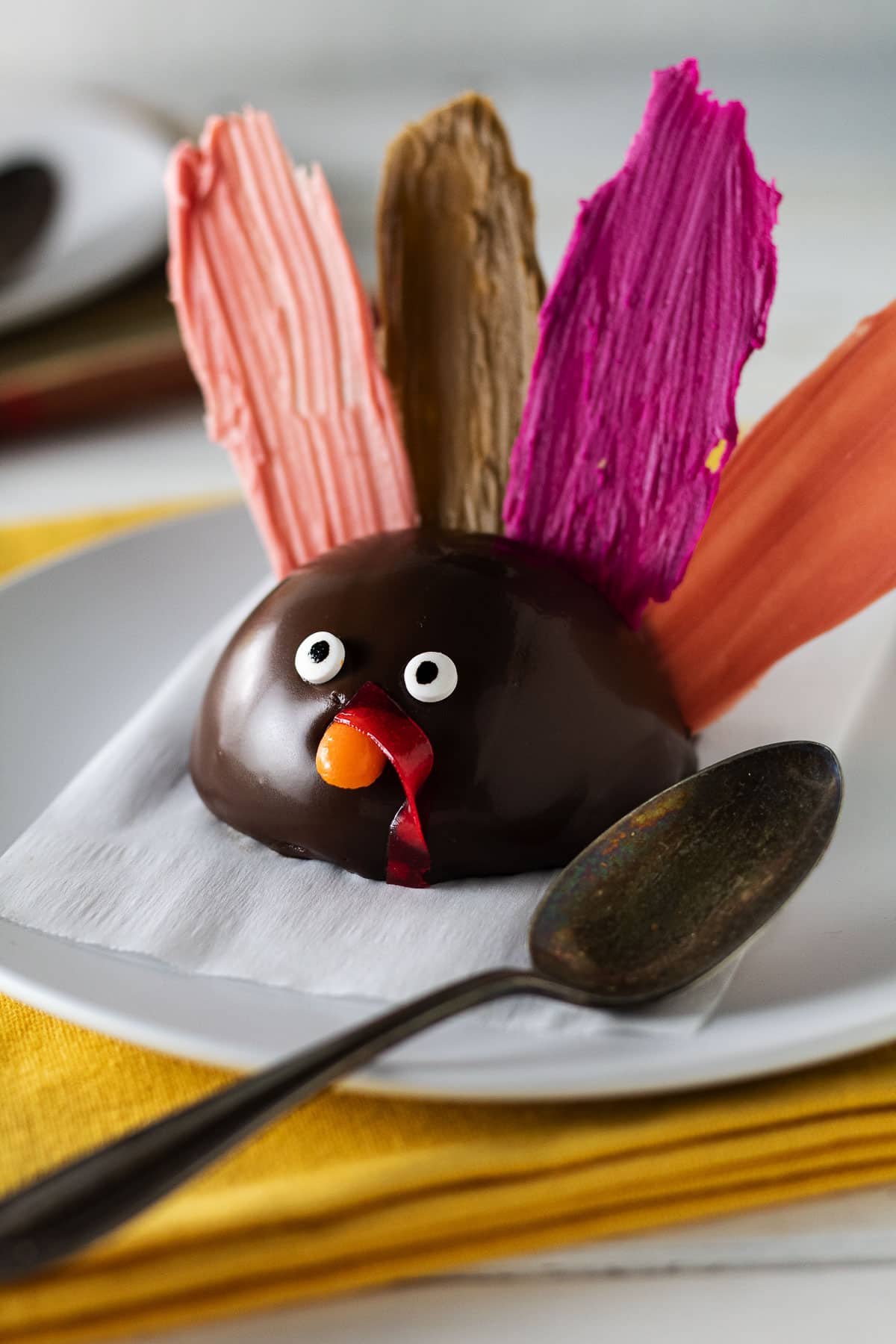 Chocolate Pumpkin Mousse Turkeys