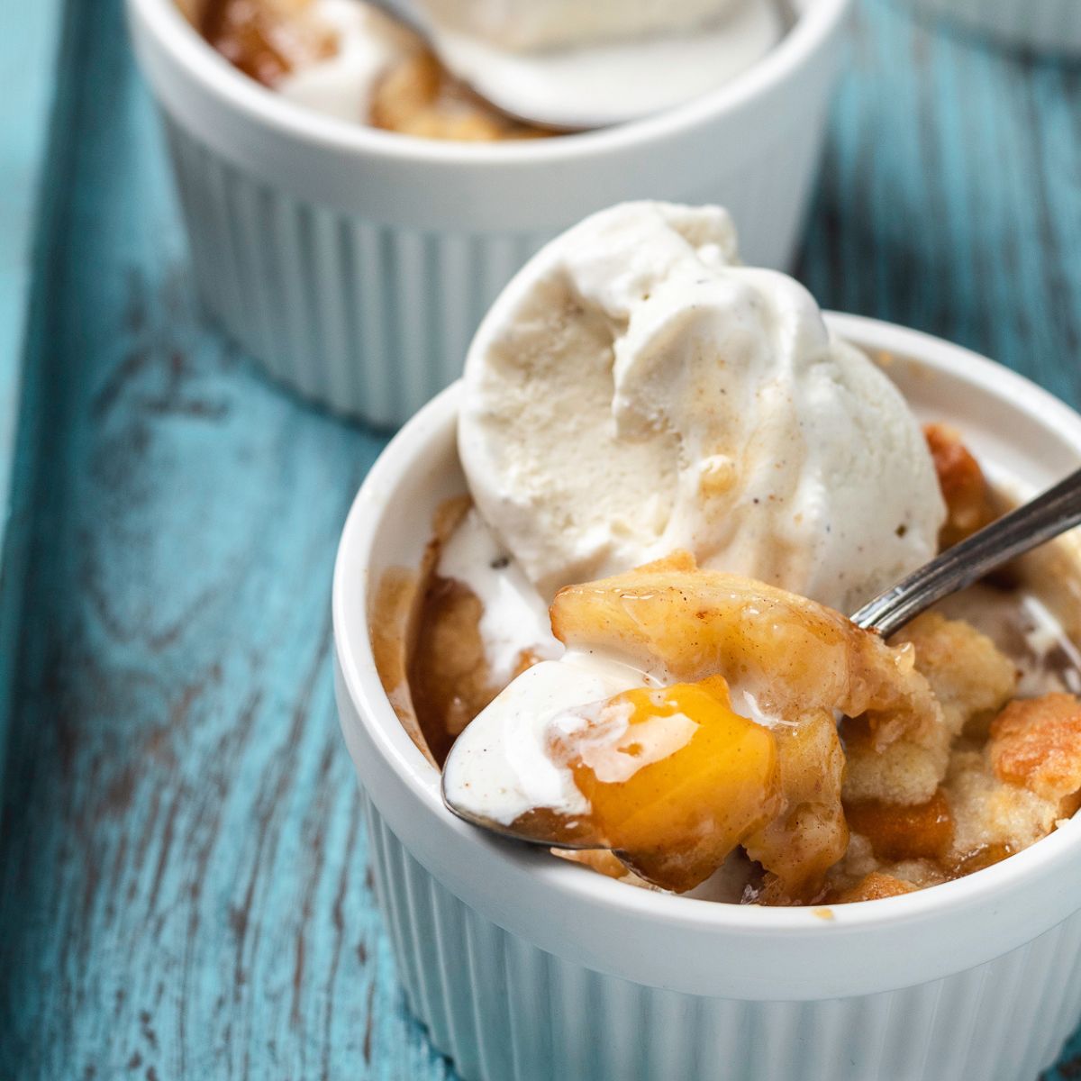 Individual Peach Cobbler