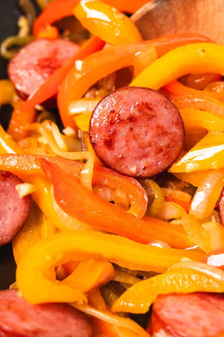 Kielbasa, Peppers, and Onions