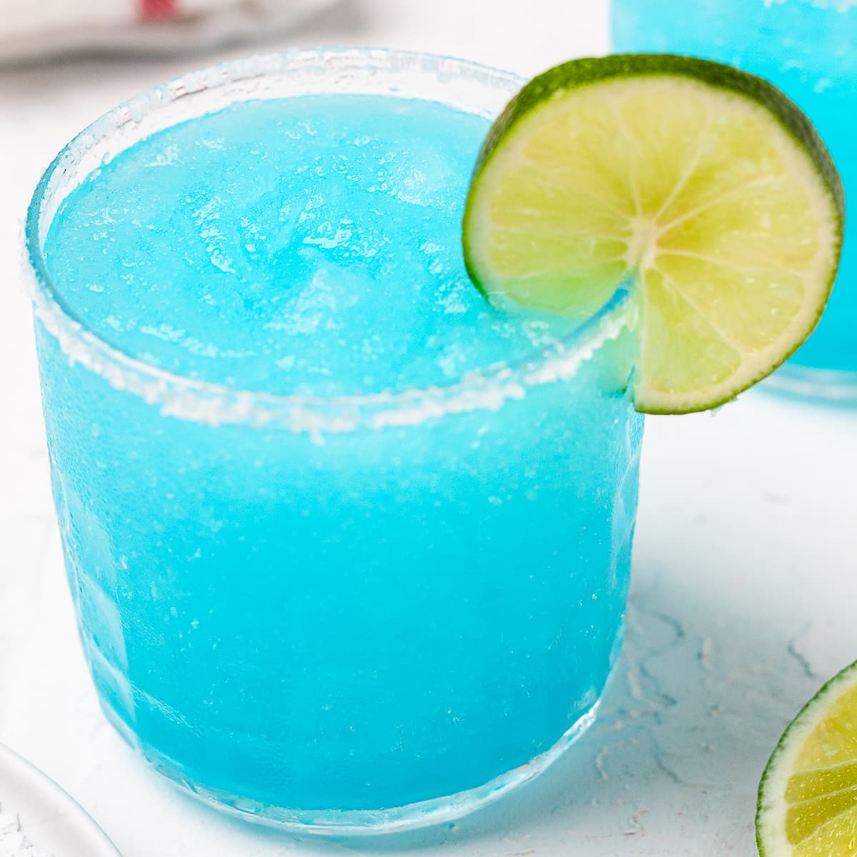 Frozen Blue Margarita with Curacao